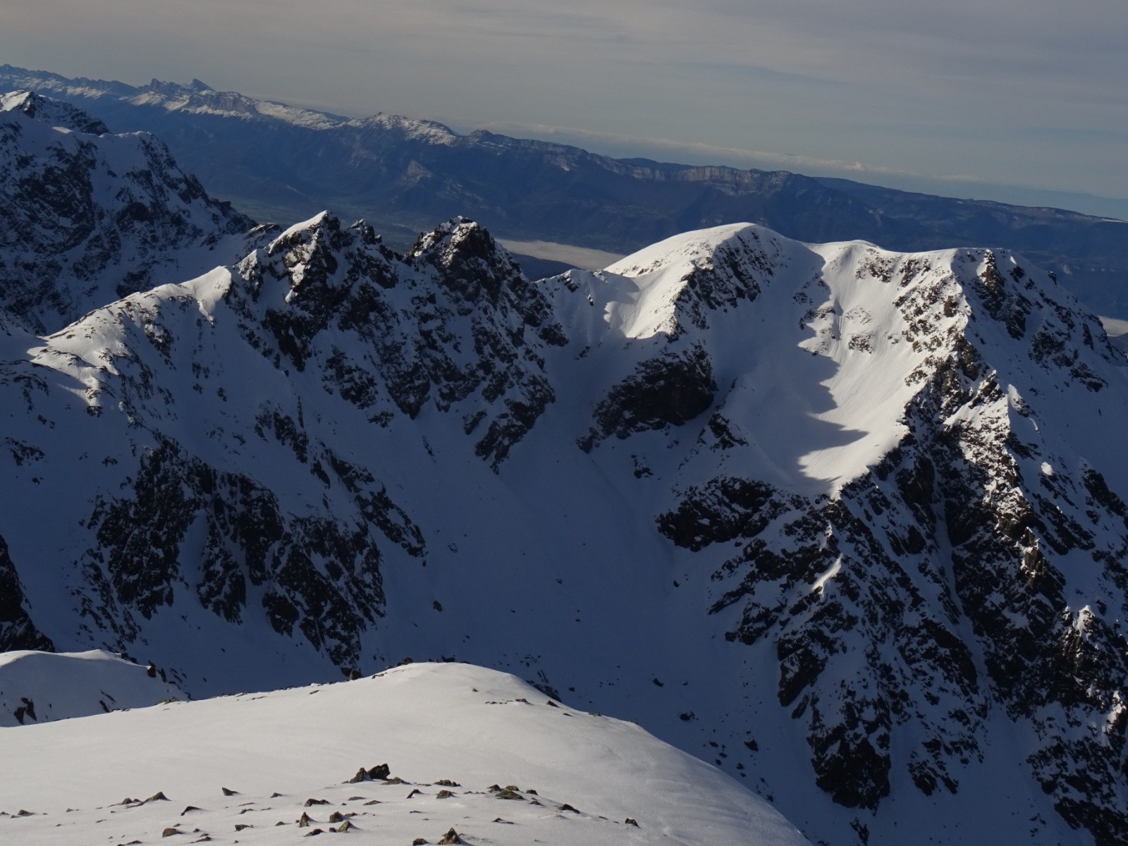 Ferrouillet Central Sud + antécime Scia + Pointe du Sciallet, depuis le ...